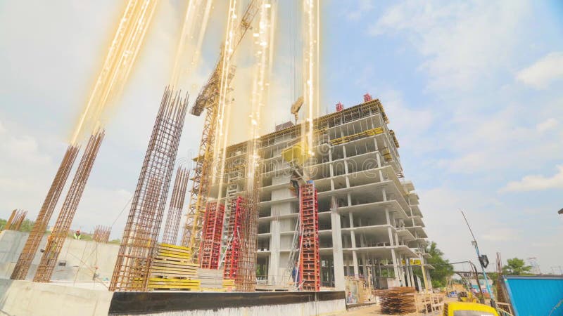 Visualization of a Future Building on a Construction Site. Construction ...