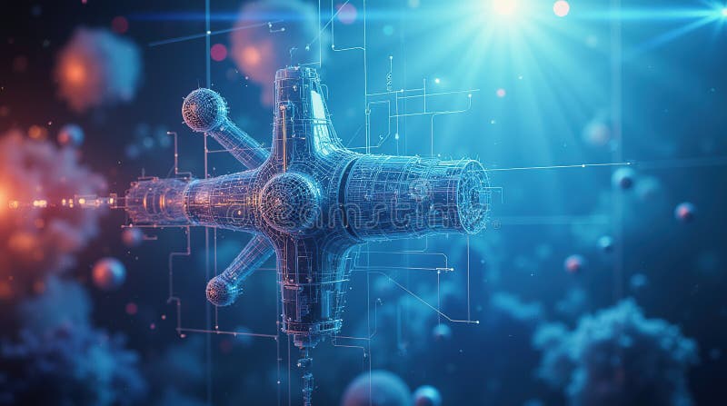 Futuristic Digital Engineering Concept Featuring Advanced ...