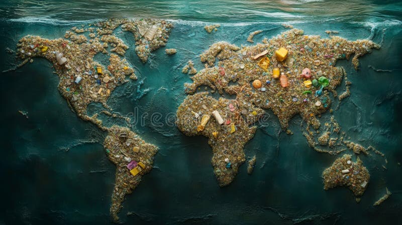 Visualization of Global Pollution with a Creative Map Made from Waste ...