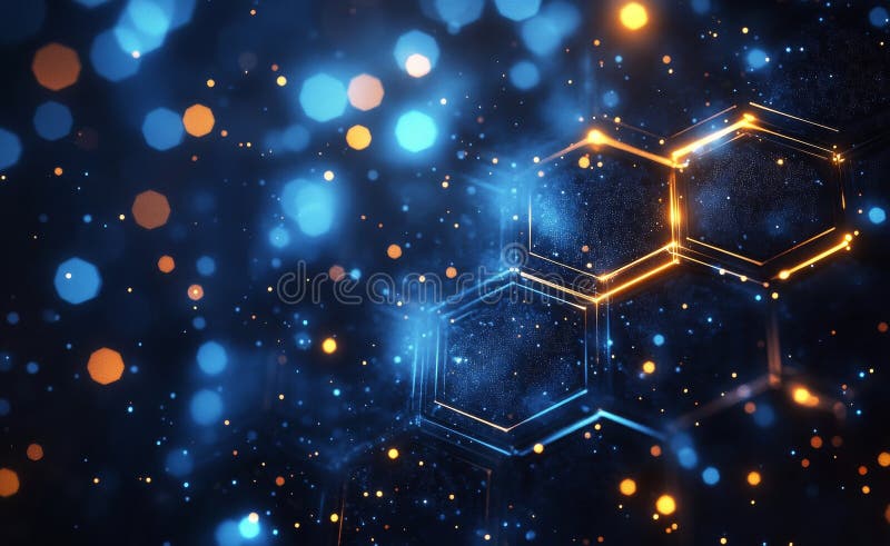 Visualization of Glowing Hexagonal Patterns and Sparkling Particles in ...