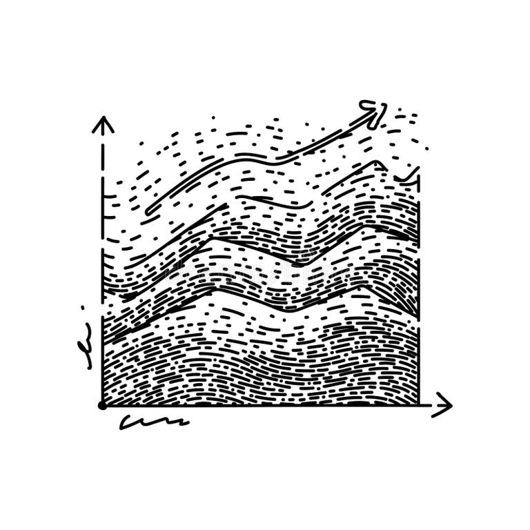 Visualization Graph Sketch Hand Drawn Vector Stock Vector ...