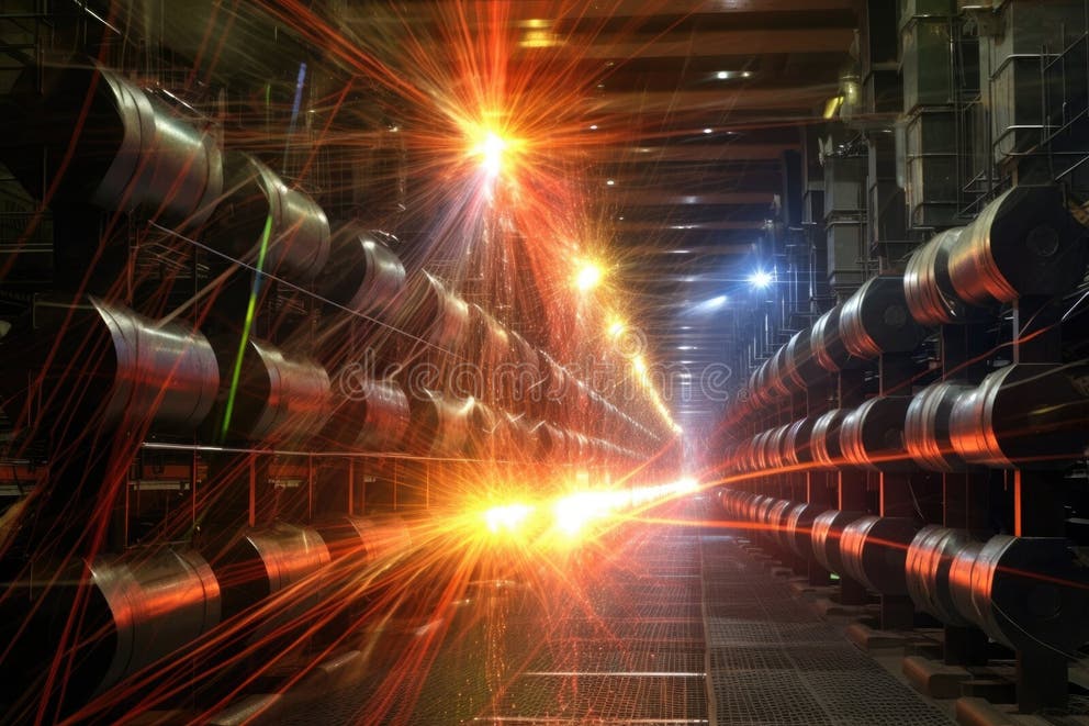 Visualization of High-energy Particle Beams Stock Illustration ...