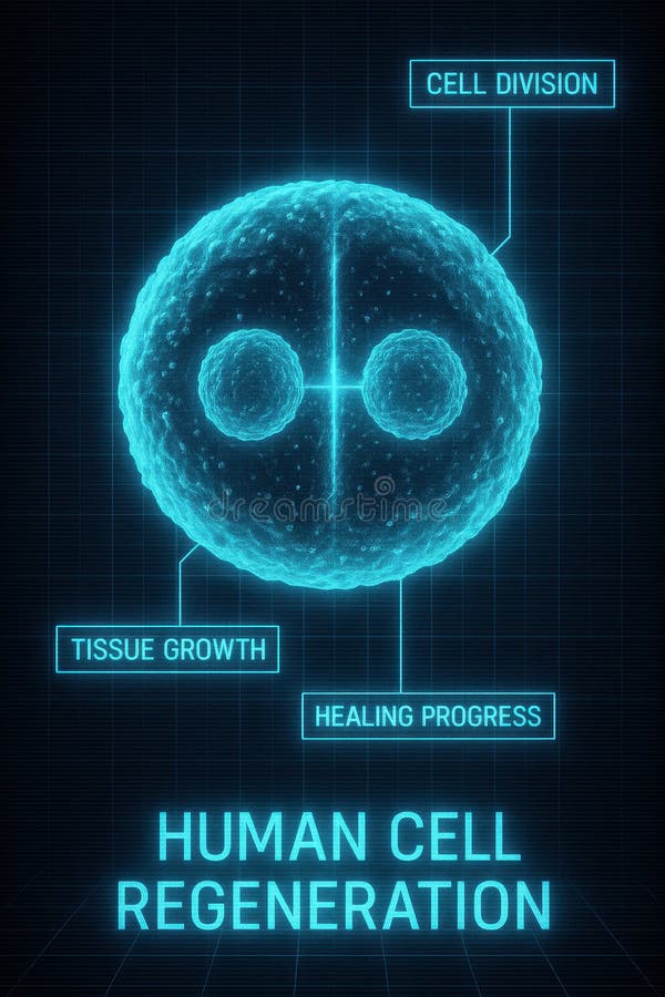 Visualization of Human Cell Division Tissue Growth and Healing Progress ...