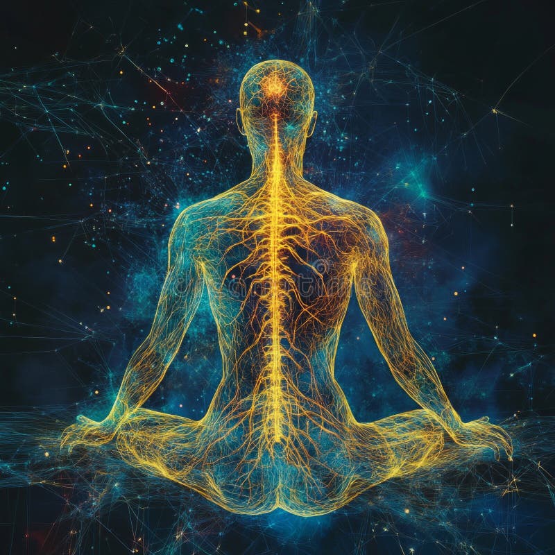 Human Neural Network Visualization Highlighting Central Nervous System ...