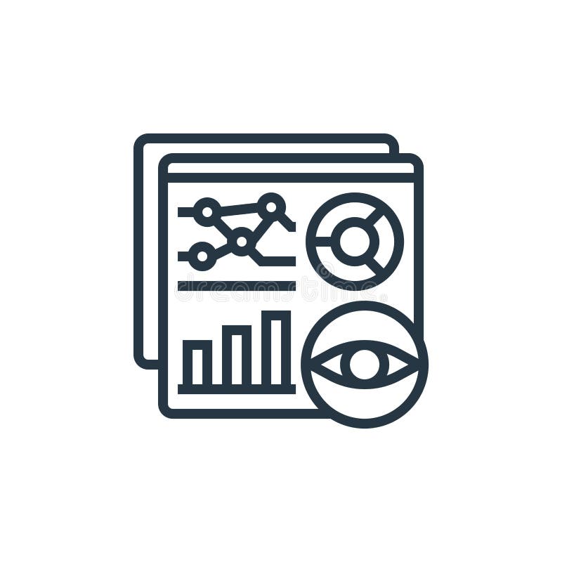 Visualization Icon Vector from Business Model Canvas Concept. Thin Line ...