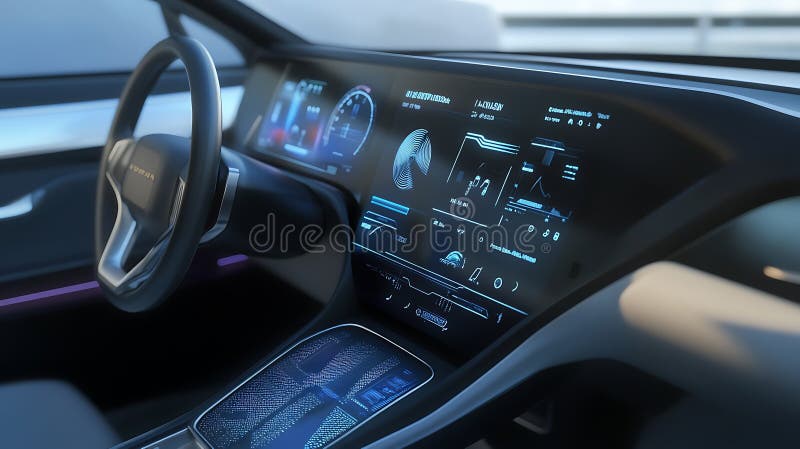 Visualization of the Infotainment System in a Car, Sending a Data ...