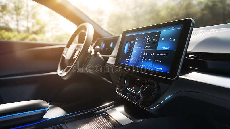 Visualization of the Infotainment System in a Car, Sending a Data ...