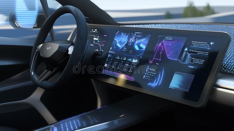 Visualization of the Infotainment System in a Car, Sending a Data ...