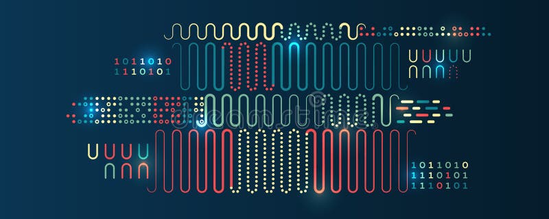 Visualization Of A Large Amount Of Data Abstract Transformation Of