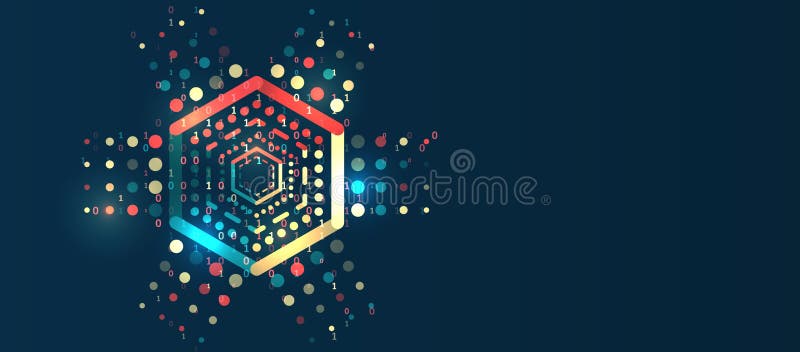 Visualization Of A Large Amount Of Data Abstract Transformation Of Information Processing