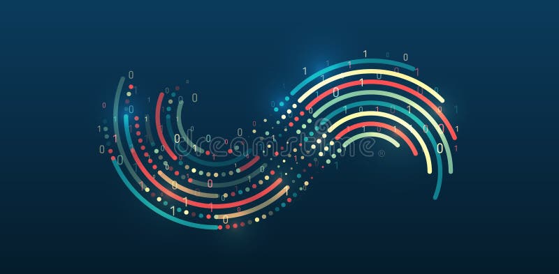 Visualization Of A Large Amount Of Data Abstract Transformation Of