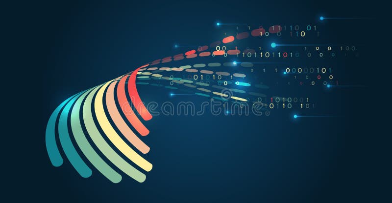 Visualization Of A Large Amount Of Data Abstract Transformation Of