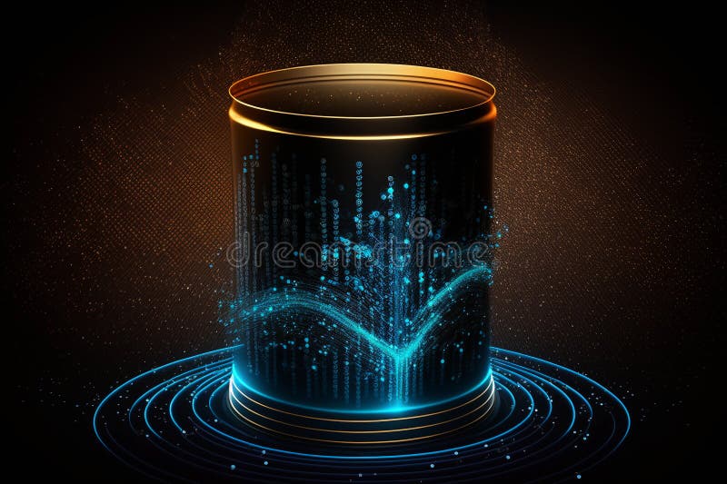 Visualization of Large Data Sets. Data Center or Server Room with Cloud ...