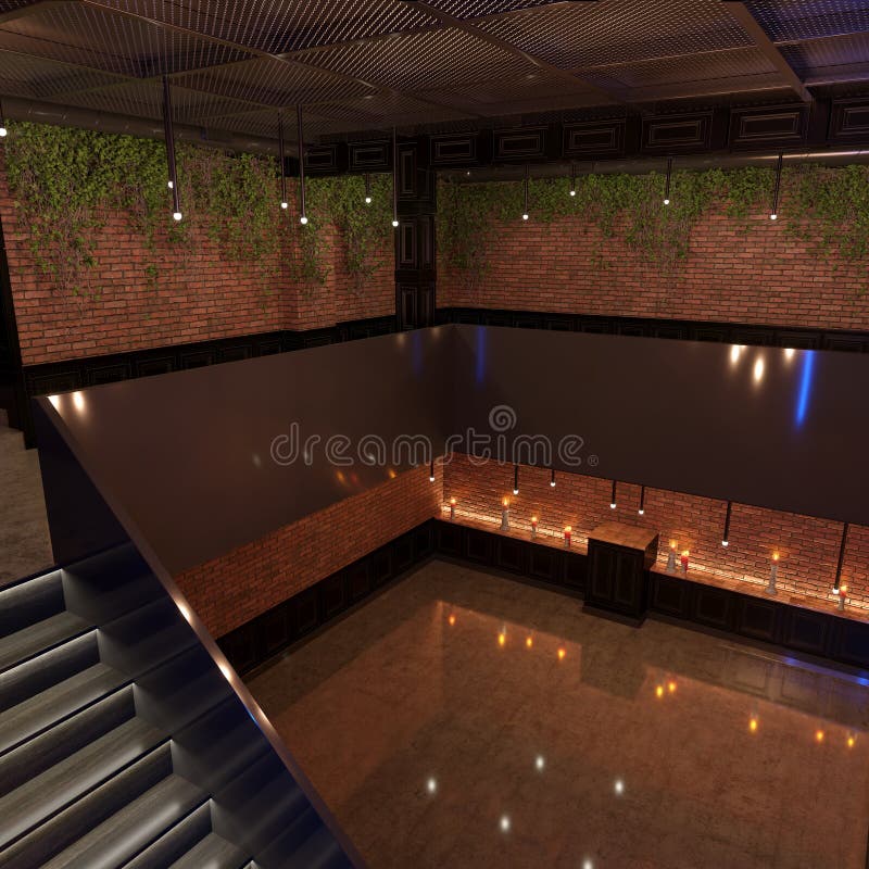 Empty Pavilion, Interior Visualization, 3D Illustration Stock ...