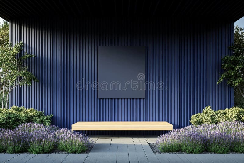 Visualization of a Large Unfilled Poster Frame on a Modern Wall Stock ...