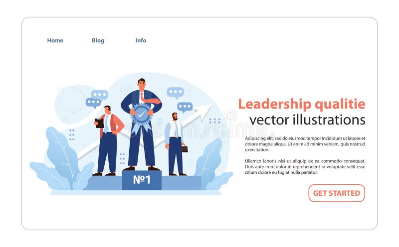 Visualization of Leader Qualities, Portraying Stock Vector ...
