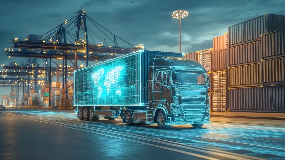 Visualization of Logistics Digital Twins Using a Container Truck and ...
