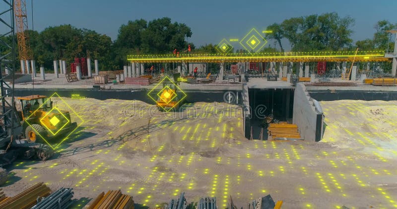 Visualization of a Modern Construction Site. Visualization of a Modern ...