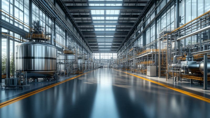 Visualization of a Modern Factory Utilizing Renewable Materials in a ...