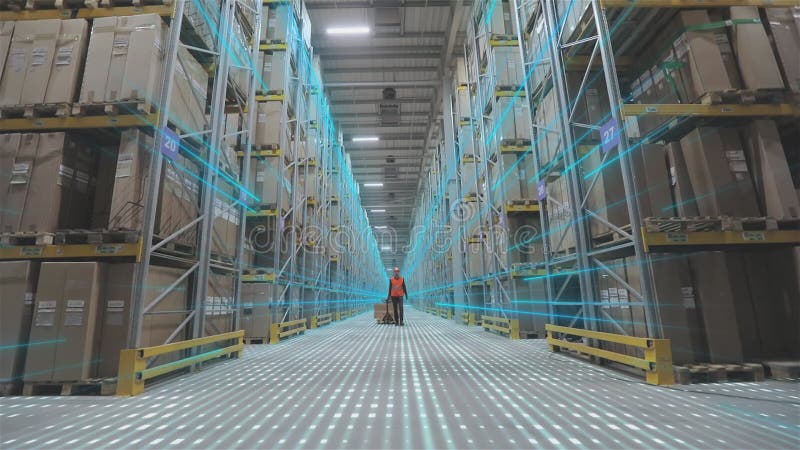 Visualization of a Modern Warehouse. Visualization of Artificial ...