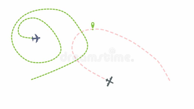 Visualization of the Movement of Air Transport Stock Footage - Video of ...