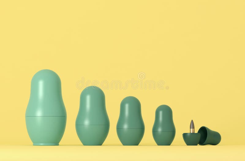 Visualization of Nesting Doll Painted in LGBT Rainbow Flag Colors Stock ...