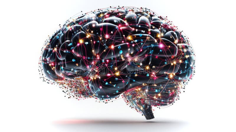 Visualization of Neural Connections Showcasing Artificial Intelligence ...