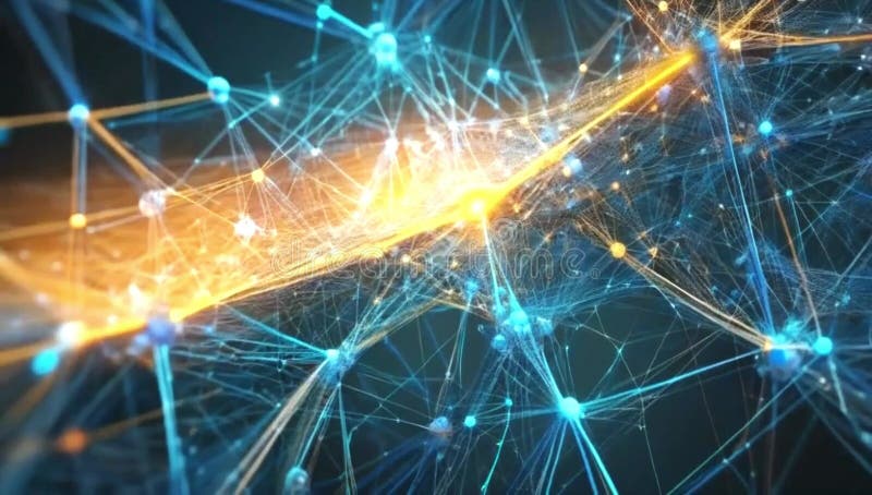 Visualization of Neural Network Mesh with Glowing Nodes and Connections ... Visualization of Neural Network Mesh with Glowing Nodes and Connections ...