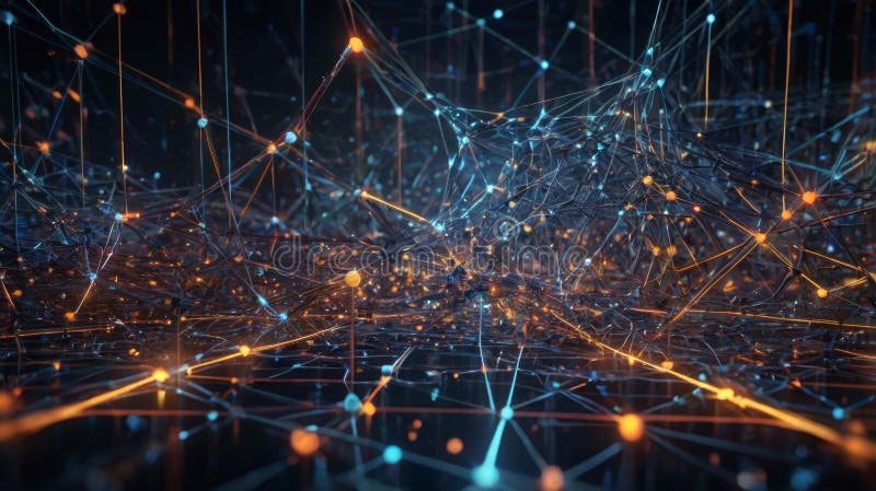 Visualization of Neural Network Mesh with Glowing Nodes and Connections ... Visualization of Neural Network Mesh with Glowing Nodes and Connections ...