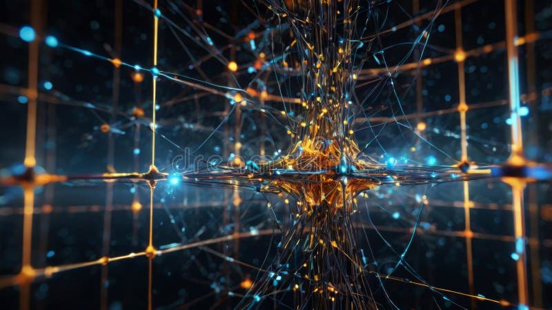 Visualization of Neural Network Mesh with Glowing Nodes and Connections ... Visualization of Neural Network Mesh with Glowing Nodes and Connections ...