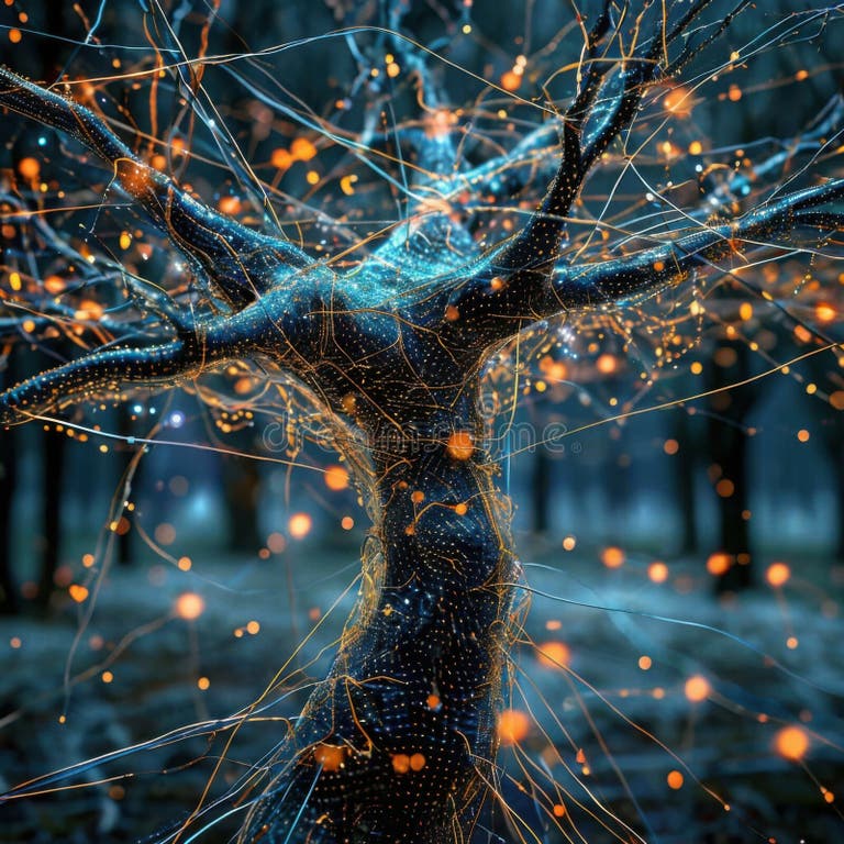 Visualization of Neural Network Operation Stock Illustration ...