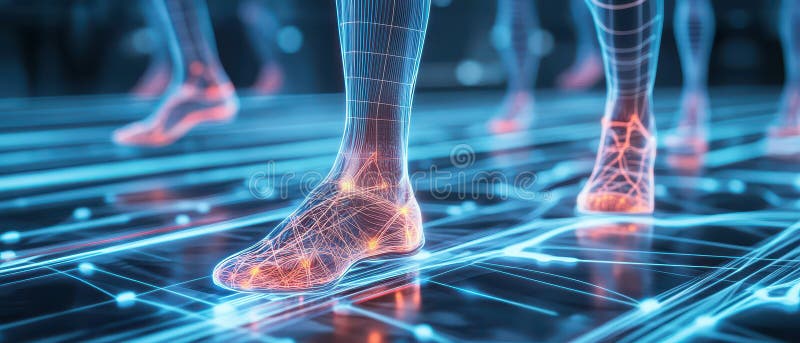 Visualization of Neural Pathways in Human Feet Stock Image - Image of ...