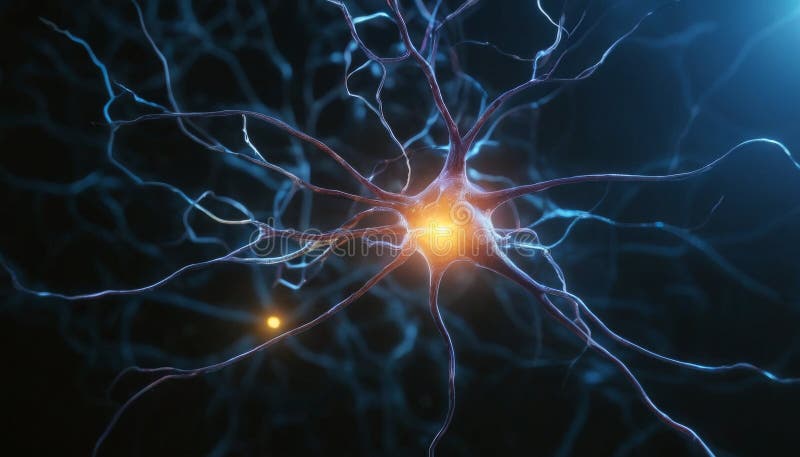 Neural Impulse in Brain Synapse Stock Image - Image of impulse ...