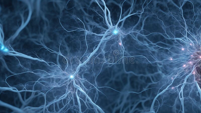 Visualization of Neurons Under an Electron Microscope. a Cluster of ...