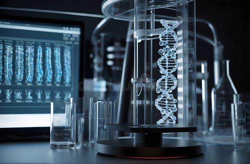 A Visualization of New Developed DNA Scanner Stock Illustration ...