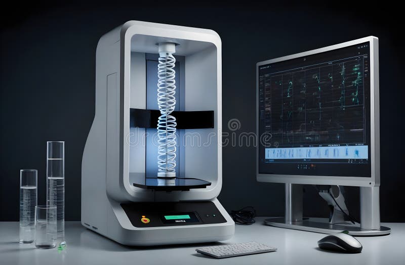 A Visualization of New Developed DNA Scanner Stock Illustration ...