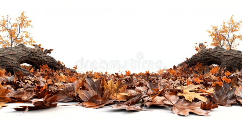 Visualization of an Oak Forest Floor in Autumn, Rich Textures of Fallen ...
