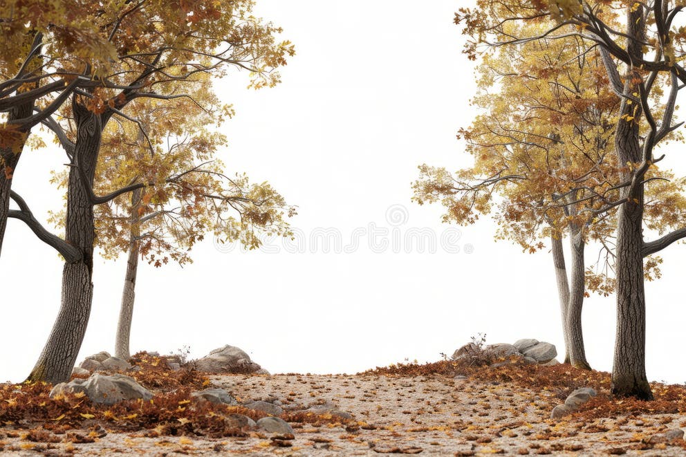 Visualization of an Oak Forest Floor in Autumn, Rich Textures of Fallen ...