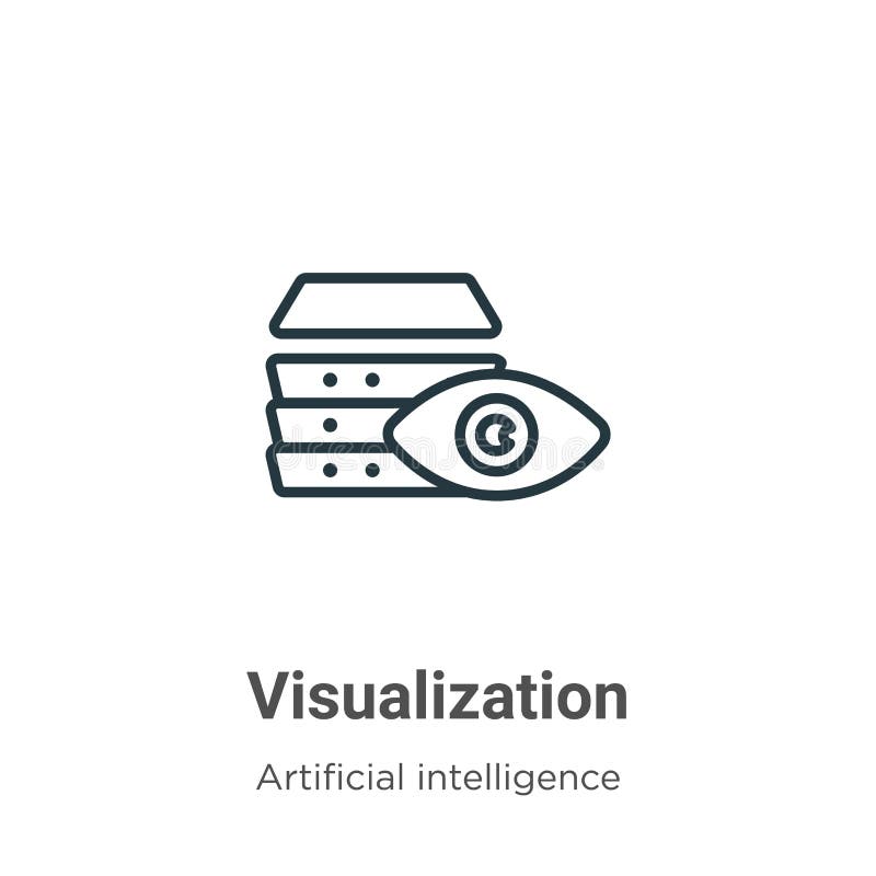 Visualization Outline Vector Icon. Thin Line Black Visualization Icon ...