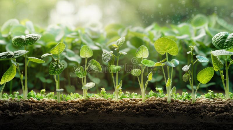 Visualization of Plant-Based Protein Growth: from Seeds To Mature Soy ...