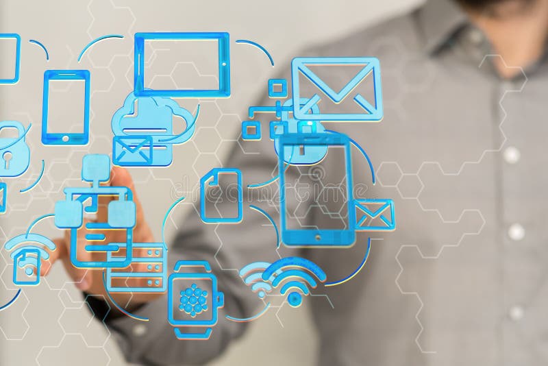 A Data Transmission Channel. Motion of Digital Data Flow. Transferring ...
