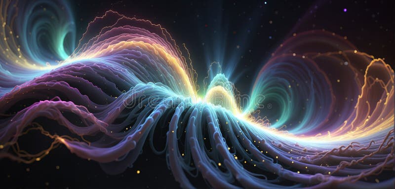 Visualization of Propagating Colored Electromagnetic Waves Stock ...