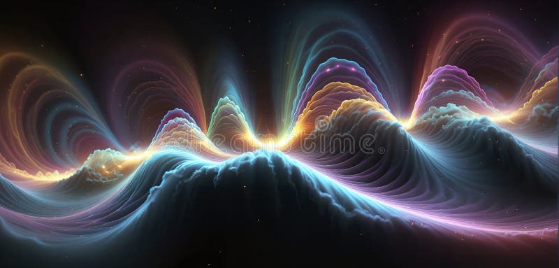 Visualization of Propagating Colored Electromagnetic Waves Stock ...