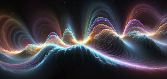 Visualization of Propagating Colored Electromagnetic Waves Stock ...