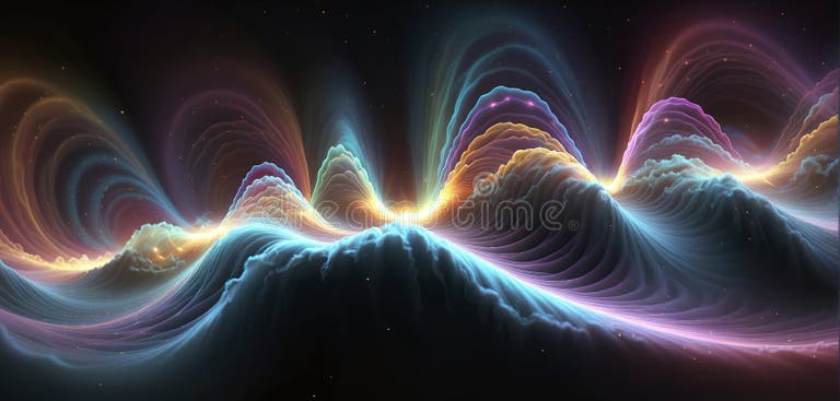 Visualization of Propagating Colored Electromagnetic Waves Stock ...