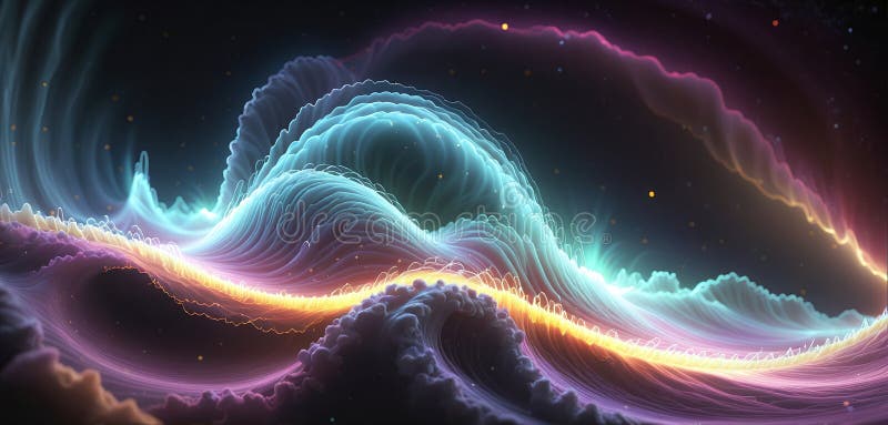 Visualization of Propagating Colored Electromagnetic Waves Stock ...