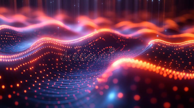 Visualization Quantum Entanglement Represented Glowing Stock ...