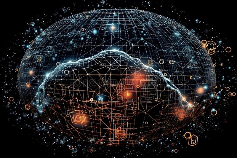 Visualization of Realms. Generative AI. Stock Illustration ...