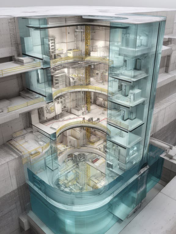 3D Visualization Showcasing Underground Construction with Detailed ...