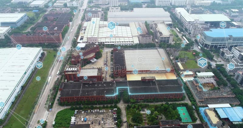 Smart Factory Concept. Visualization of Smart Industry. Concept of a ...